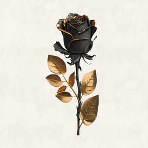 Black and Gold Rose Clipart Bundle Magic Gold Rose Fun Clip Art ...