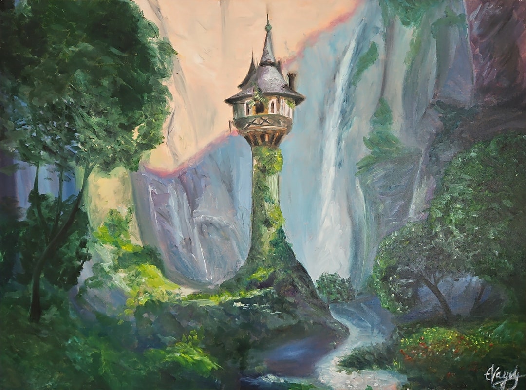Rapunzel Tangled/ Tangled Disney Oil Painting/ Oil Painting - Etsy