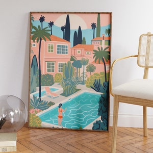 Los Feliz Los Angeles Art Print, Digital Download, Printable Wall Art ...