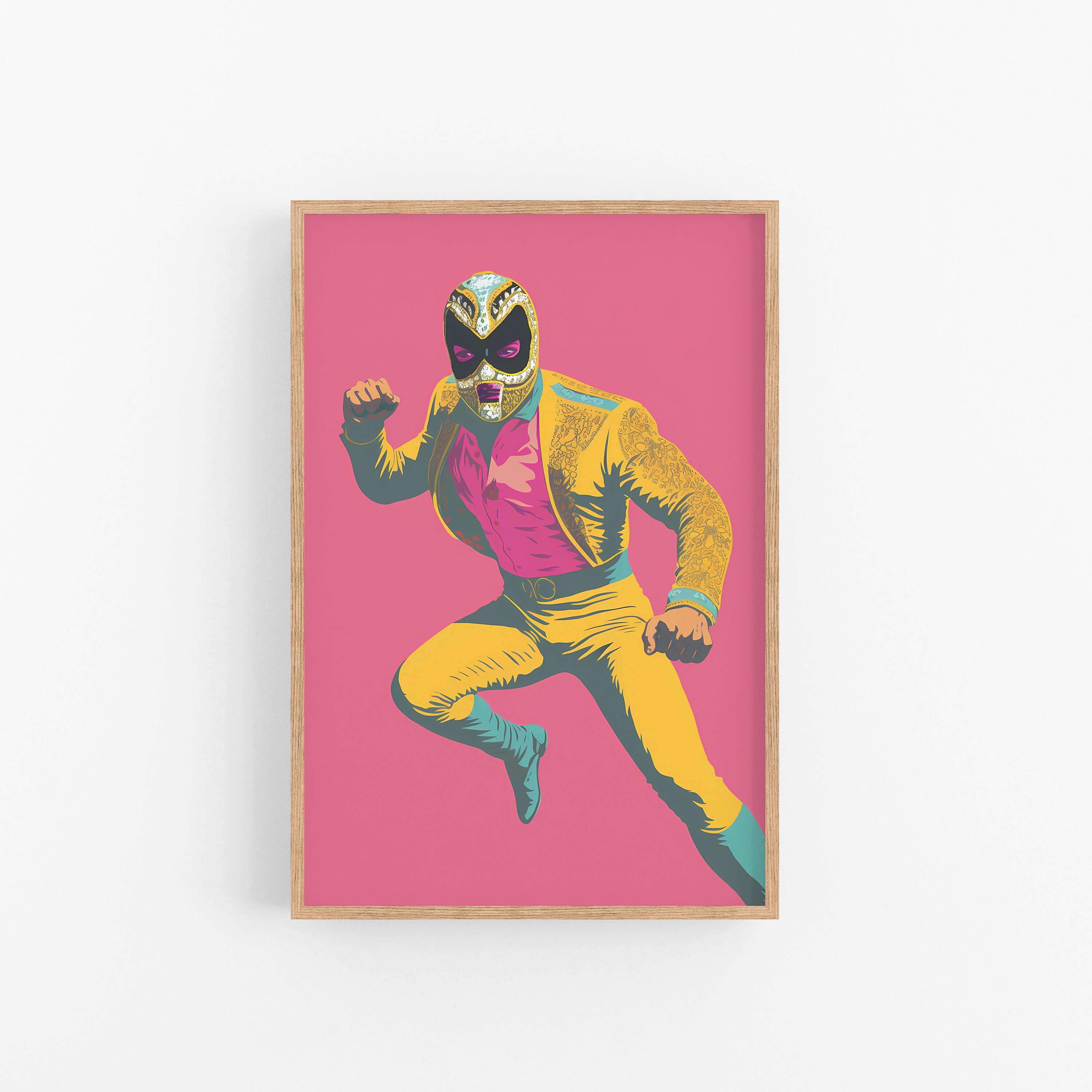 Lucha Libre Art Print Luchador Printable Wall Art Housewarming Gift ...
