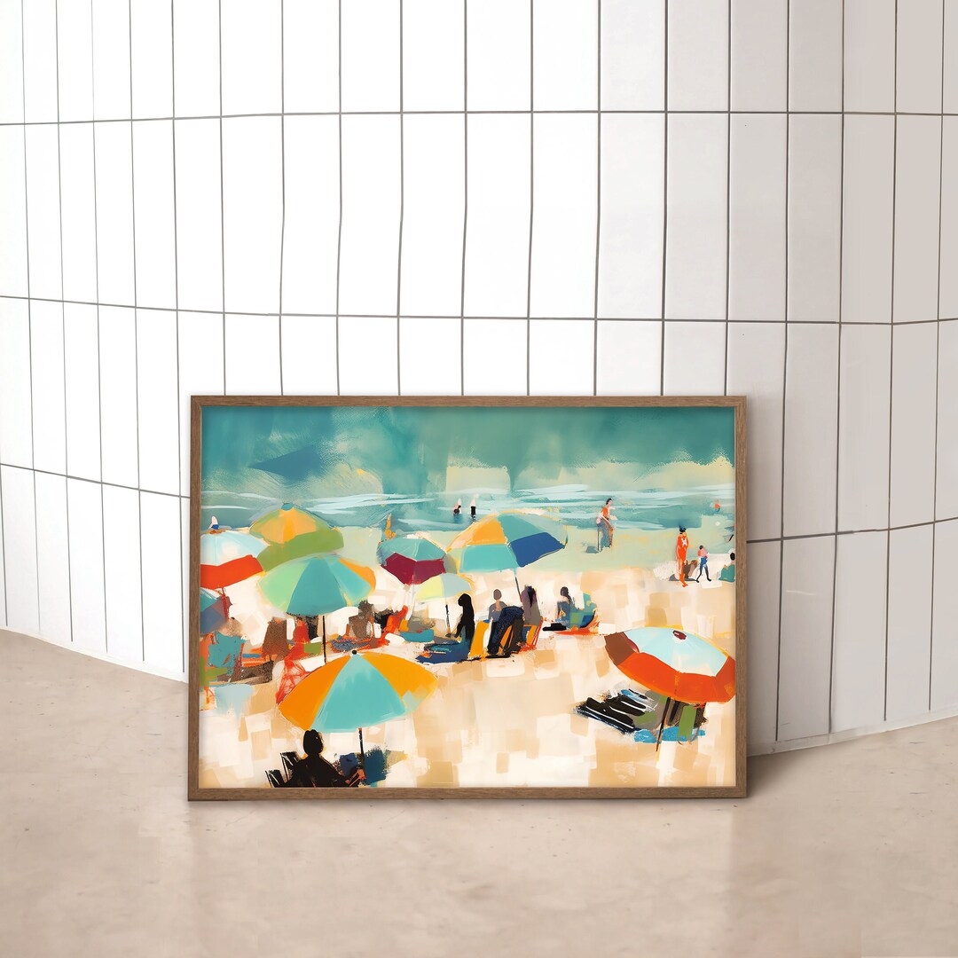 Beach Life Art Print, Digital Download, Printable Wall Art, Eclectic ...