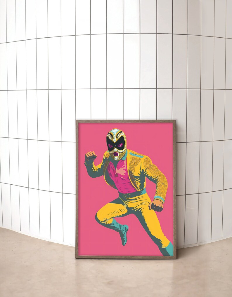 Lucha Libre Art Print Luchador Printable Wall Art Housewarming Gift ...