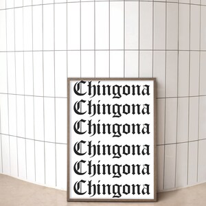 Latina Chingona Aesthetic Gallery Wall Set of 2 • Latinx Wall Decor Art ...