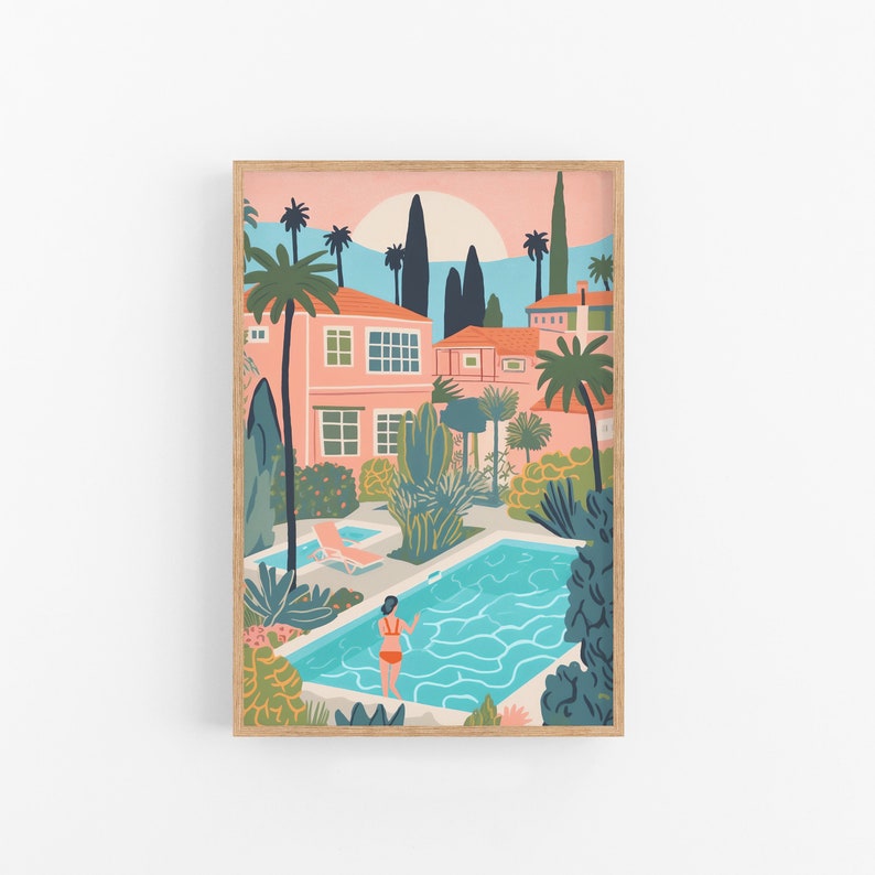 Los Feliz Los Angeles Art Print, Digital Download, Printable Wall Art ...