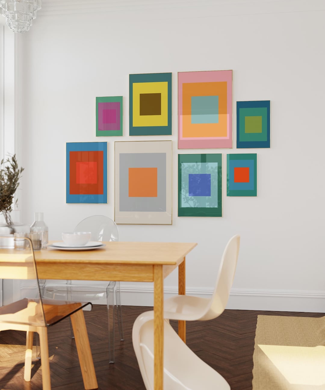 Color Blocks Aesthetic Print Set of 8 • Colorful Decor • Gallery Wall ...