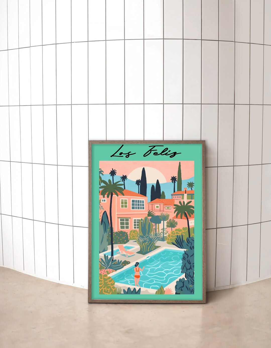 Los Feliz Art Print: Los Angeles Home Decor (digital Download) - Etsy