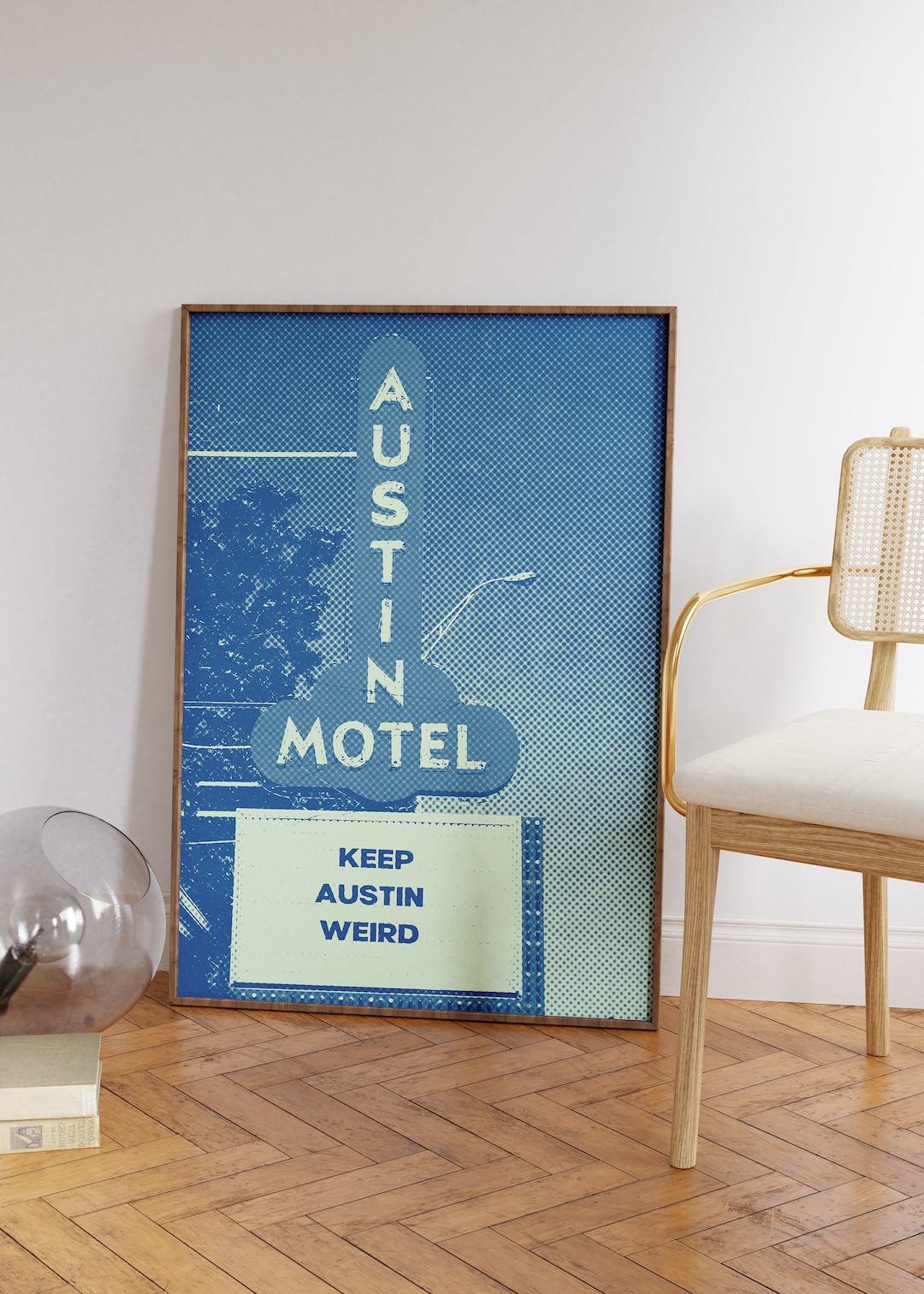 Retro Austin Motel Art Print, Digital Download, Printable Wall Art ...