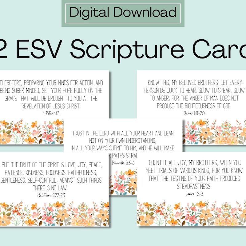 Scripture Memory Cards - Etsy