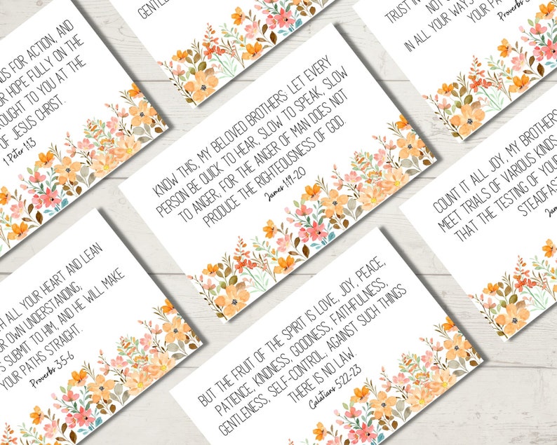 ESV Scripture Cards - 5.5x8.5 Printable Memory Verse Cards - Etsy
