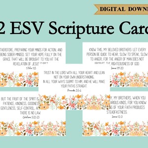 ESV Scripture Cards 5.5x8.5 Printable Memory Verse Cards - Etsy