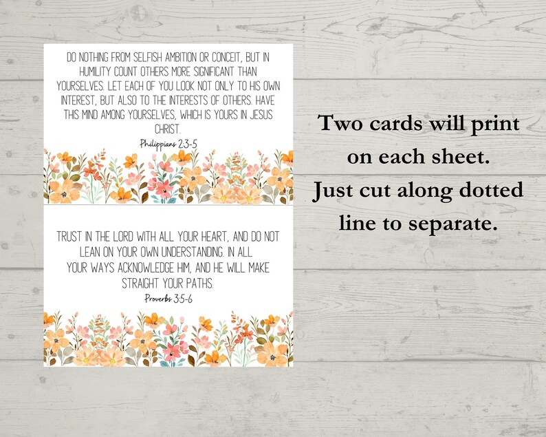 ESV Scripture Cards 5.5x8.5 Printable Memory Verse Cards - Etsy