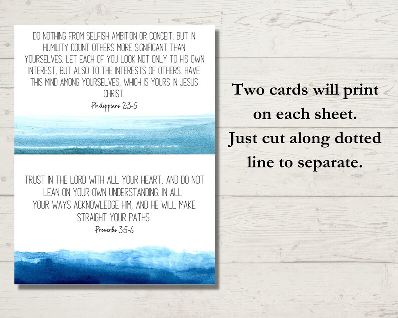 ESV Scripture Cards - 5.5x8.5 Printable Memory Verse Cards - Etsy