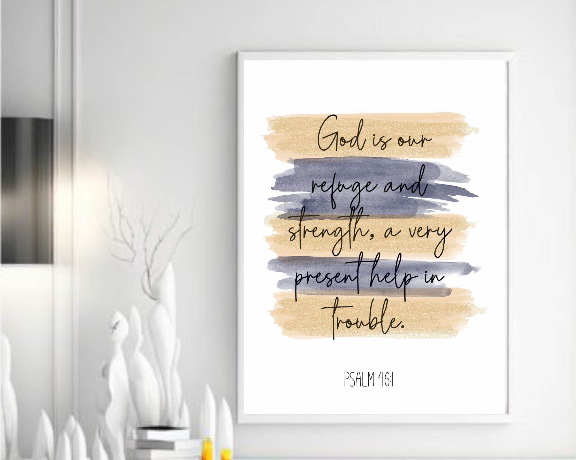 Psalm 46:1 , Bible Verse Art, Scripture Printable, Scripture Wall Art ...