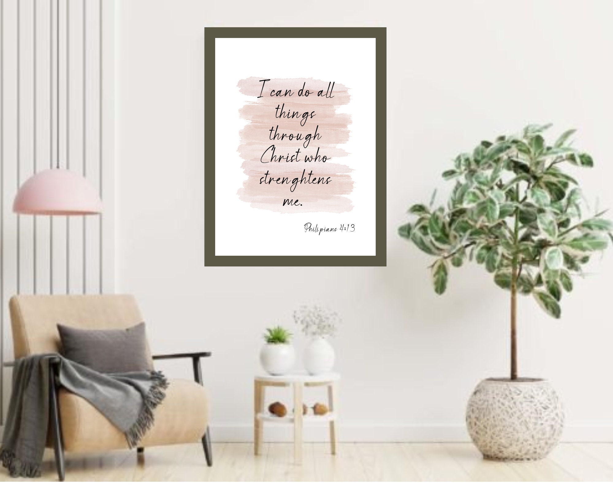 Philippians 4:13, Bible Verse Art, Scripture Printable, Scripture Wall ...
