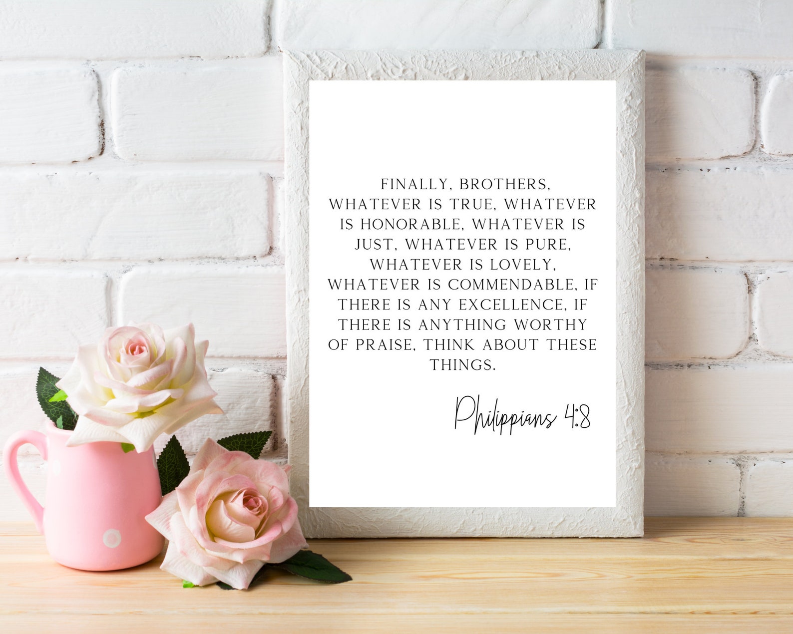 Philippians 4:8 , Bible Verse Art, Scripture Printable, Scripture Wall ...