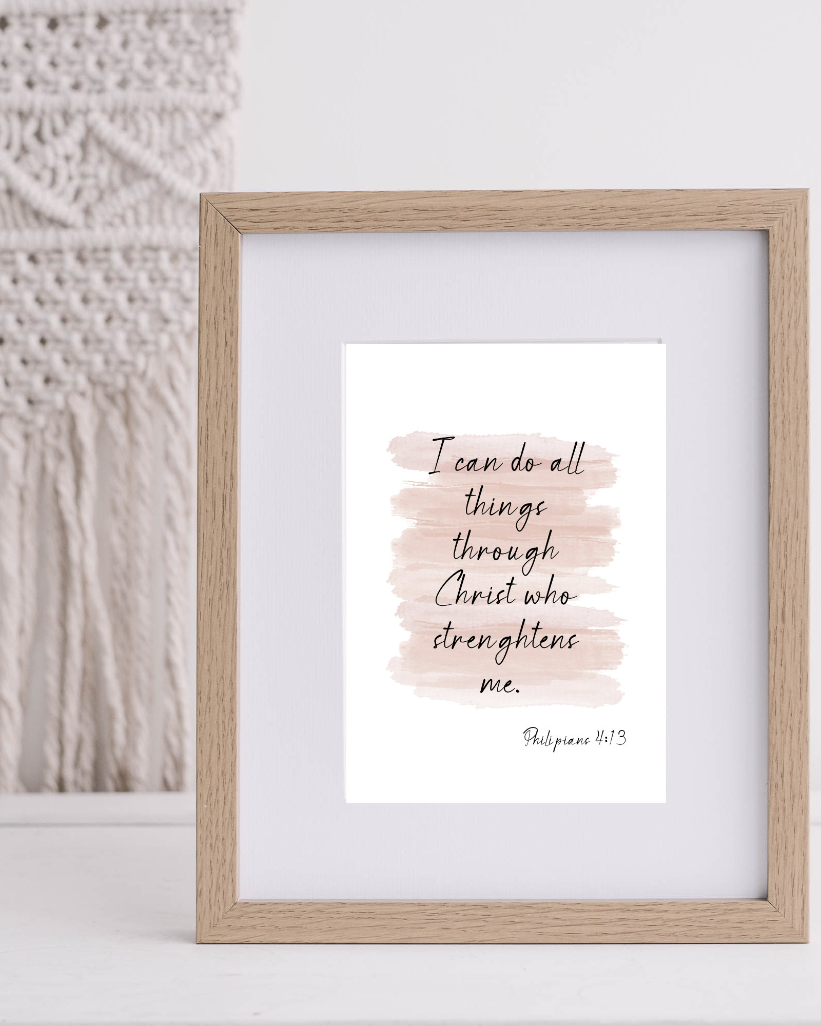 Philippians 4:13, Bible Verse Art, Scripture Printable, Scripture Wall ...