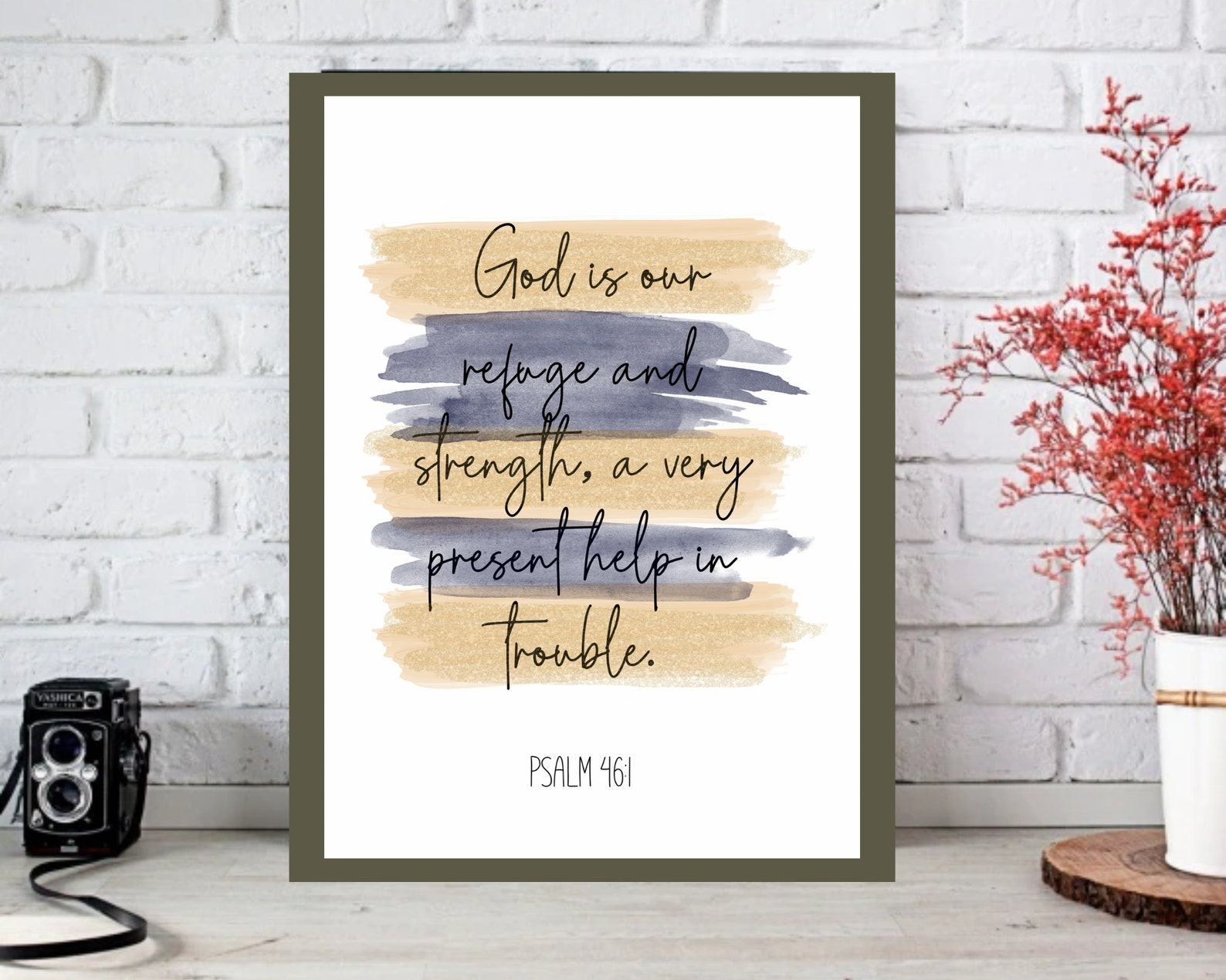 Psalm 46:1 , Bible Verse Art, Scripture Printable, Scripture Wall Art ...