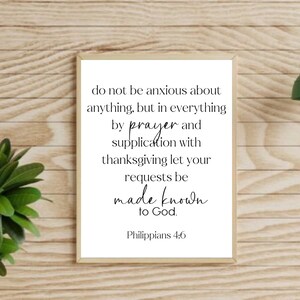 Philippians 4:6 , Bible Verse Art, Scripture Printable, Scripture Wall ...