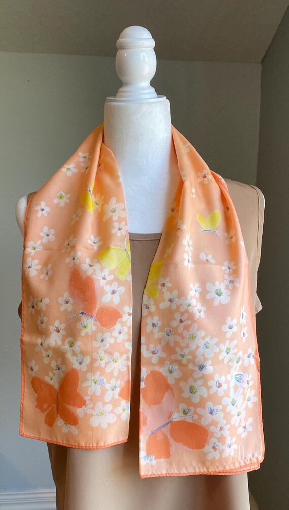Vintage Vera scarf ladybug logo 60s 70s style butterf… - Gem