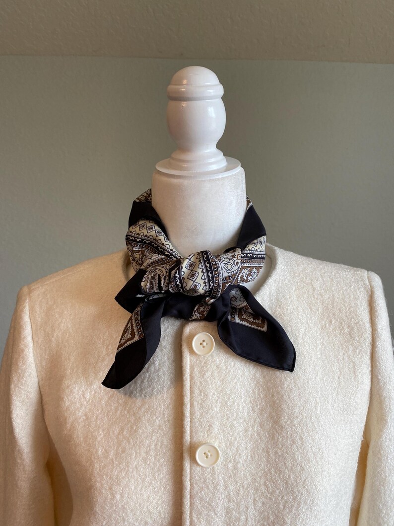 Vintage 60s 70s Style Scarves by Nasharr Intricate Paisley Square Scarf ...