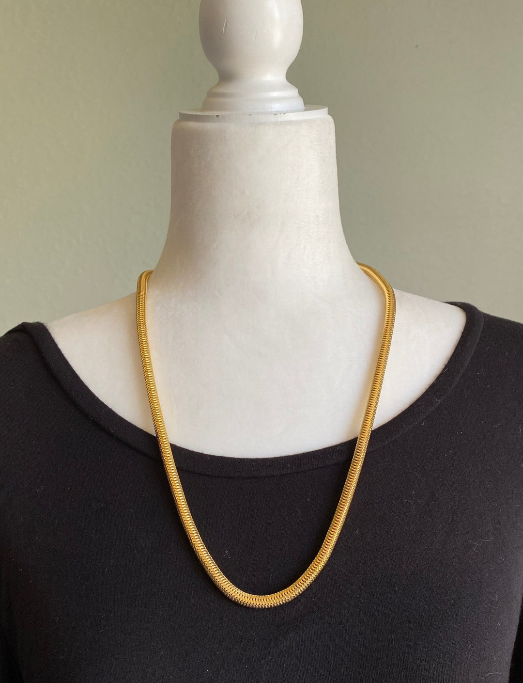 Vintage NAPIER Snake Chain Long Necklace Older Piece - Etsy