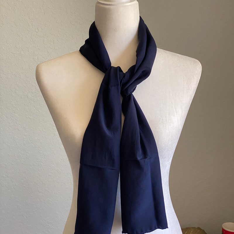 Navy Blue Scarf - Etsy