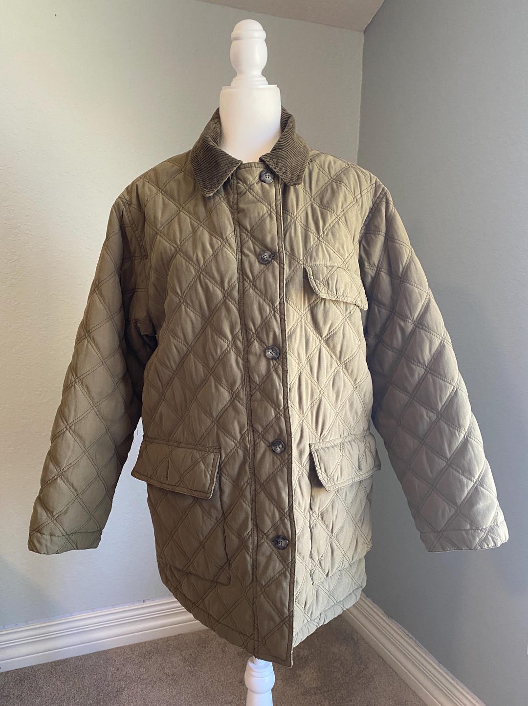 Vintage Barn Jacket Equestrian Style Limited America Olive Green ...