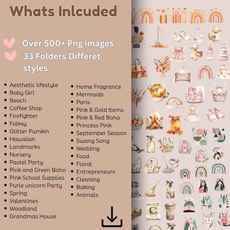 500+ MRR | PLR Mega Bundle Digital Stickers, Clip Art, Goodnotes ...