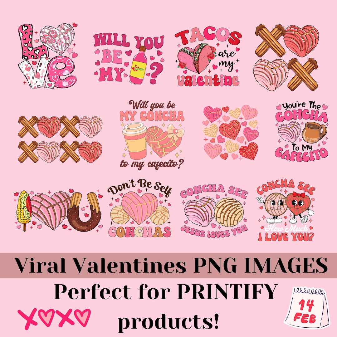 Valentines Mexican PNG Bundle ( SVG, PNG Image , Valentines Gift ...