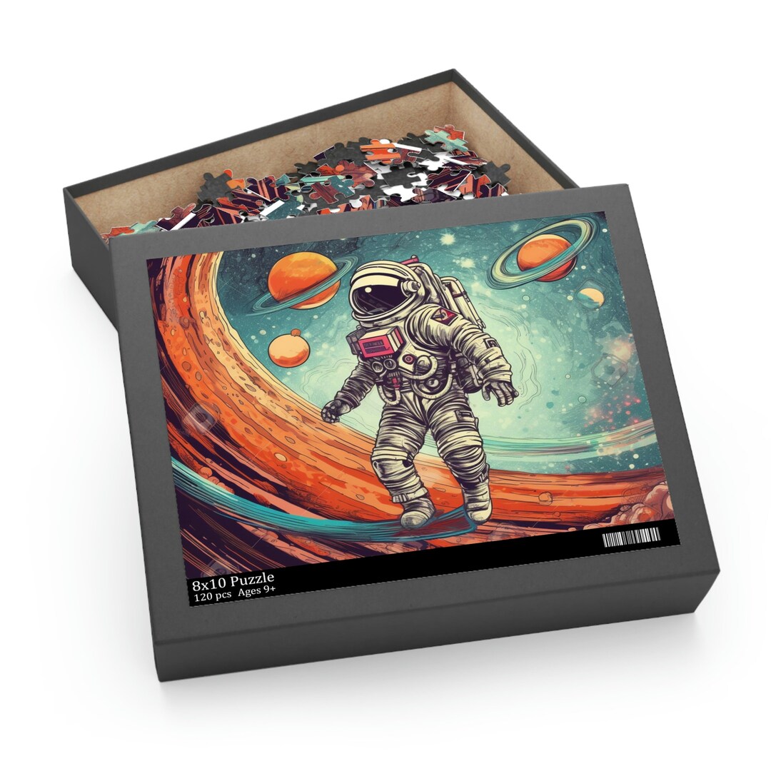 Retro Spaceman Puzzle 120, 252, 500-piece - Etsy
