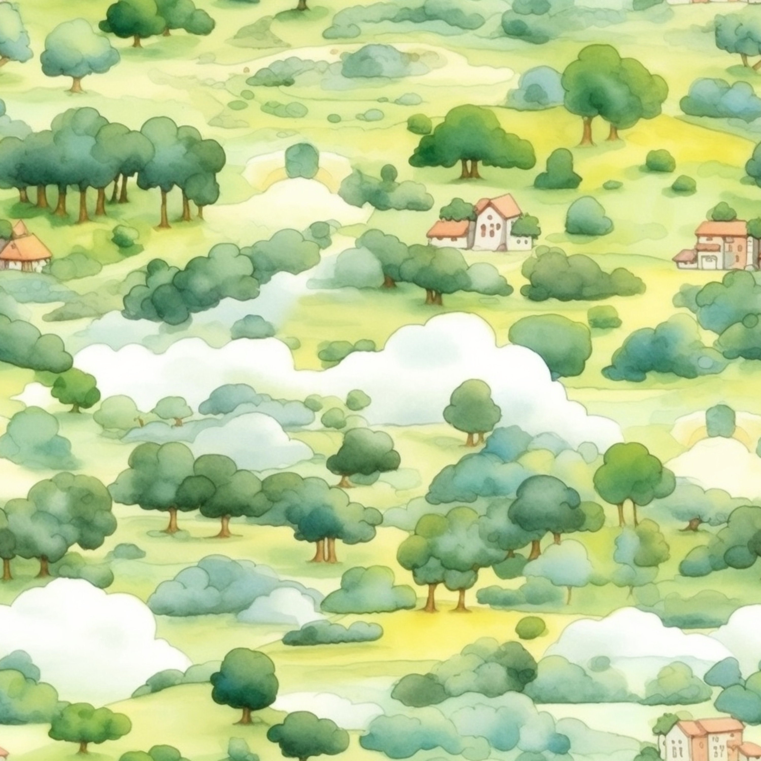 6 Ghibli / Zelda Inspired Seamless Digital Background Patterns ...