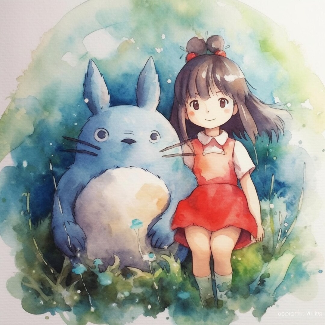 Studio Ghibli Fan Art Digital Printable 12x12 300dpi JPG & PNG - Etsy