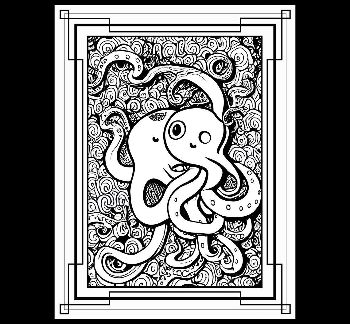 100 Printable Octopus Coloring Pages Digital Download - Etsy