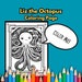 Liz the Octopus Coloring Page, Printable Adult Coloring Page - Etsy