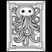 Tabitha the Octopus Coloring Page, Printable Adult Coloring Page - Etsy