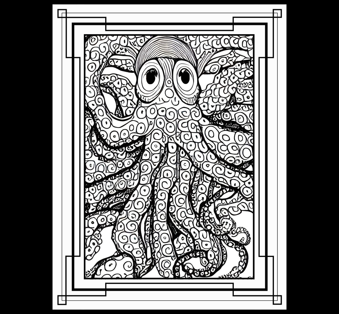 100+ Printable Octopus Coloring Pages Digital Download - Etsy