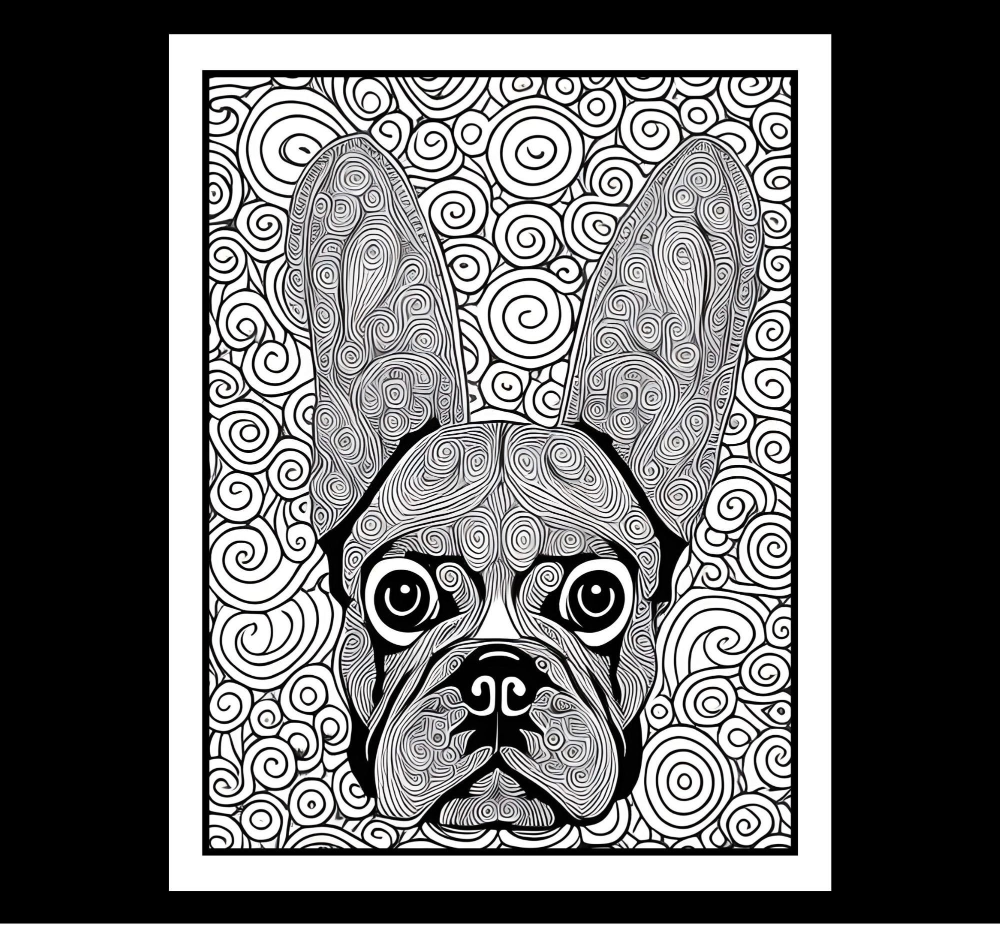 Unique Dog Coloring Pages Digital Download - Etsy