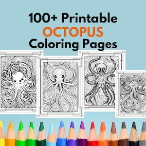 100+ Printable Octopus Coloring Pages Digital Download - Etsy