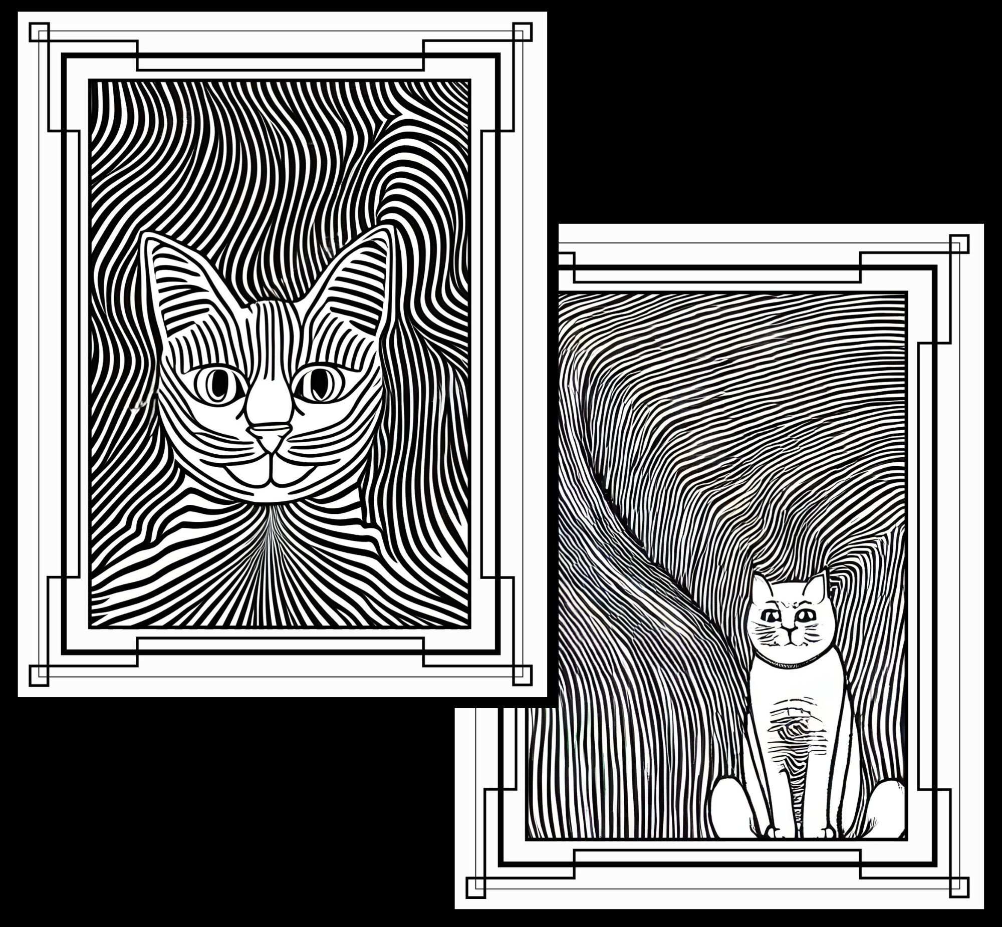 125 Printable Cat Coloring Pages Digital Download - Etsy