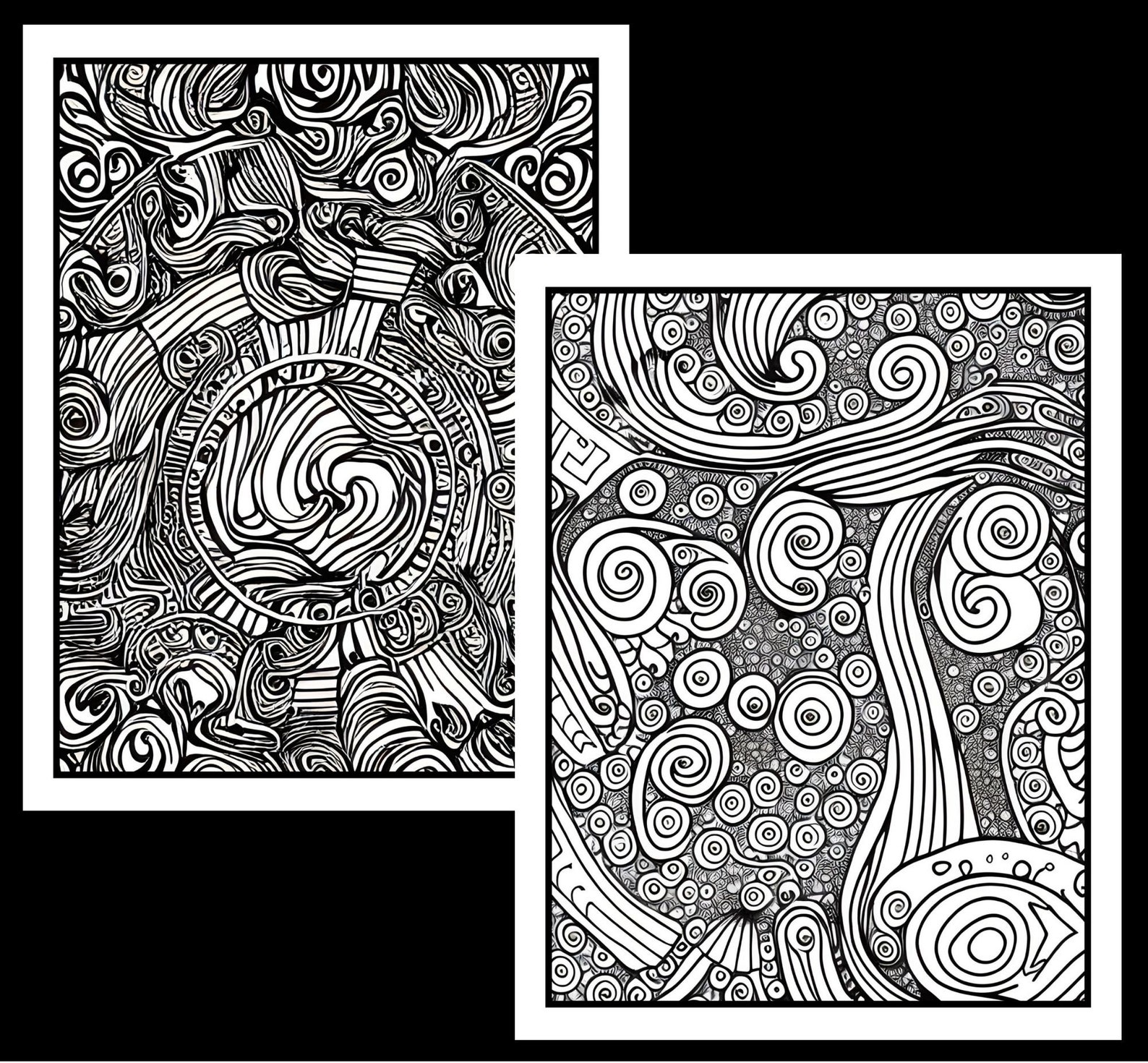 Squiggles Swirls and Flowers Doodle Coloring Book, 170 Printable ...