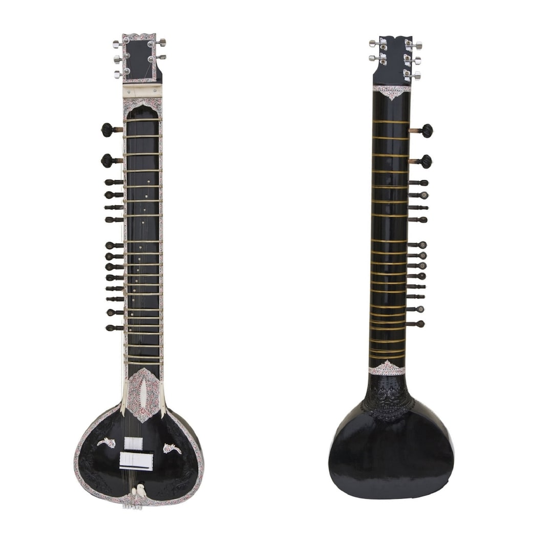 MKS Electric Sitar Professional Sitar Tun Wood Digital Equalizer Dark ...