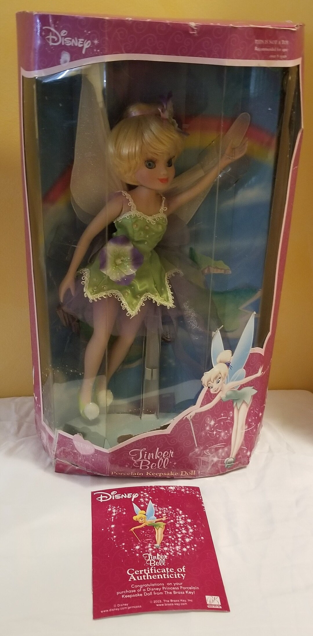 2003 Disney Princess Tinker Bell Porcelain Doll With Certificate of ...