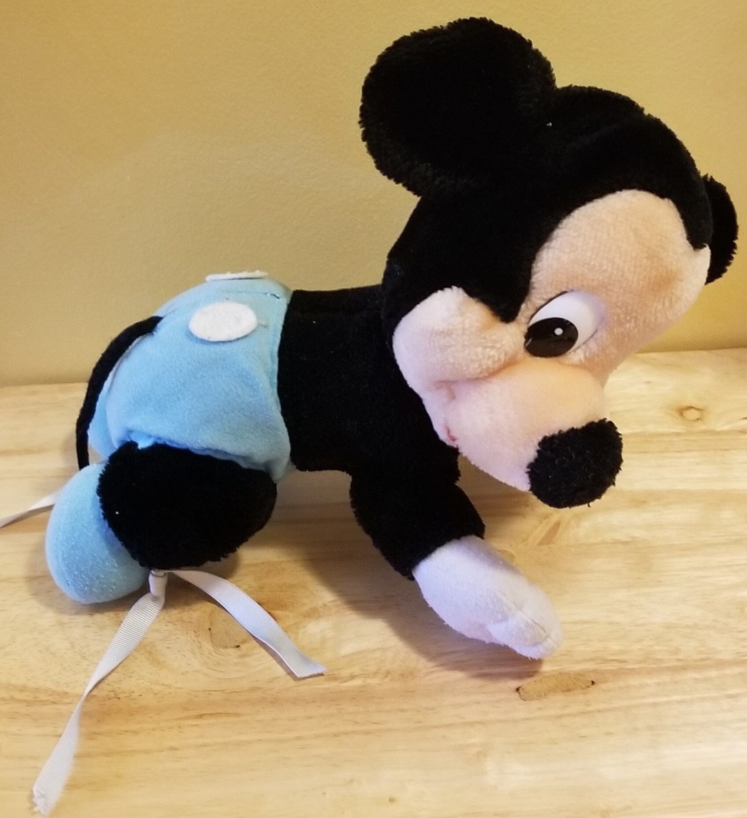 1984 Vintage Disney Crawling Baby Mickey Mouse Stuffed Toy - Etsy