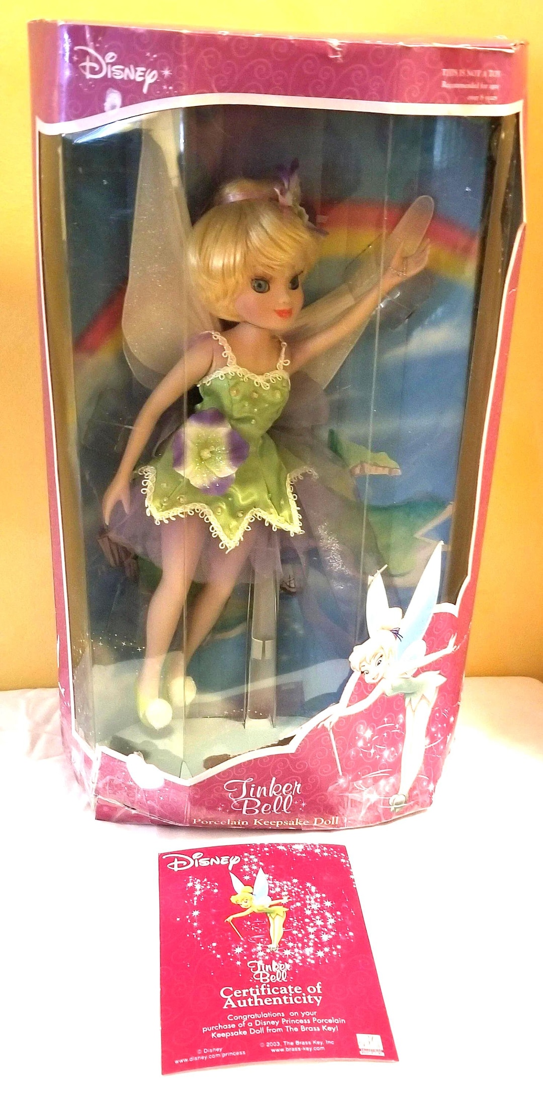 2003 Disney Princess Tinker Bell Porcelain Doll With Certificate of ...