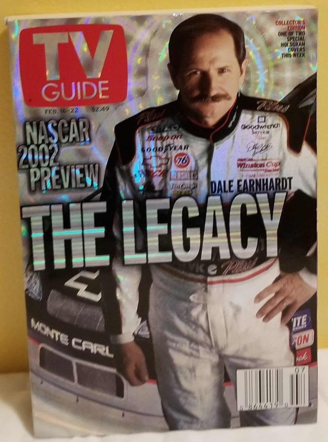 TV Guide, “NASCAR 2002 Preview of Dale Earnhardt, the Legacy” Magazine ...