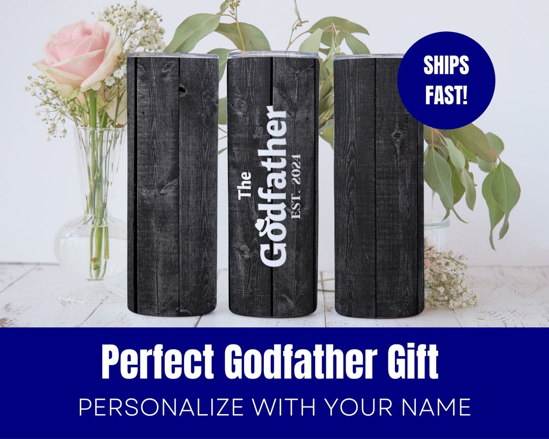 The Godfather Custom Tumbler Wood Backdrop | Gift for New Godfather ...
