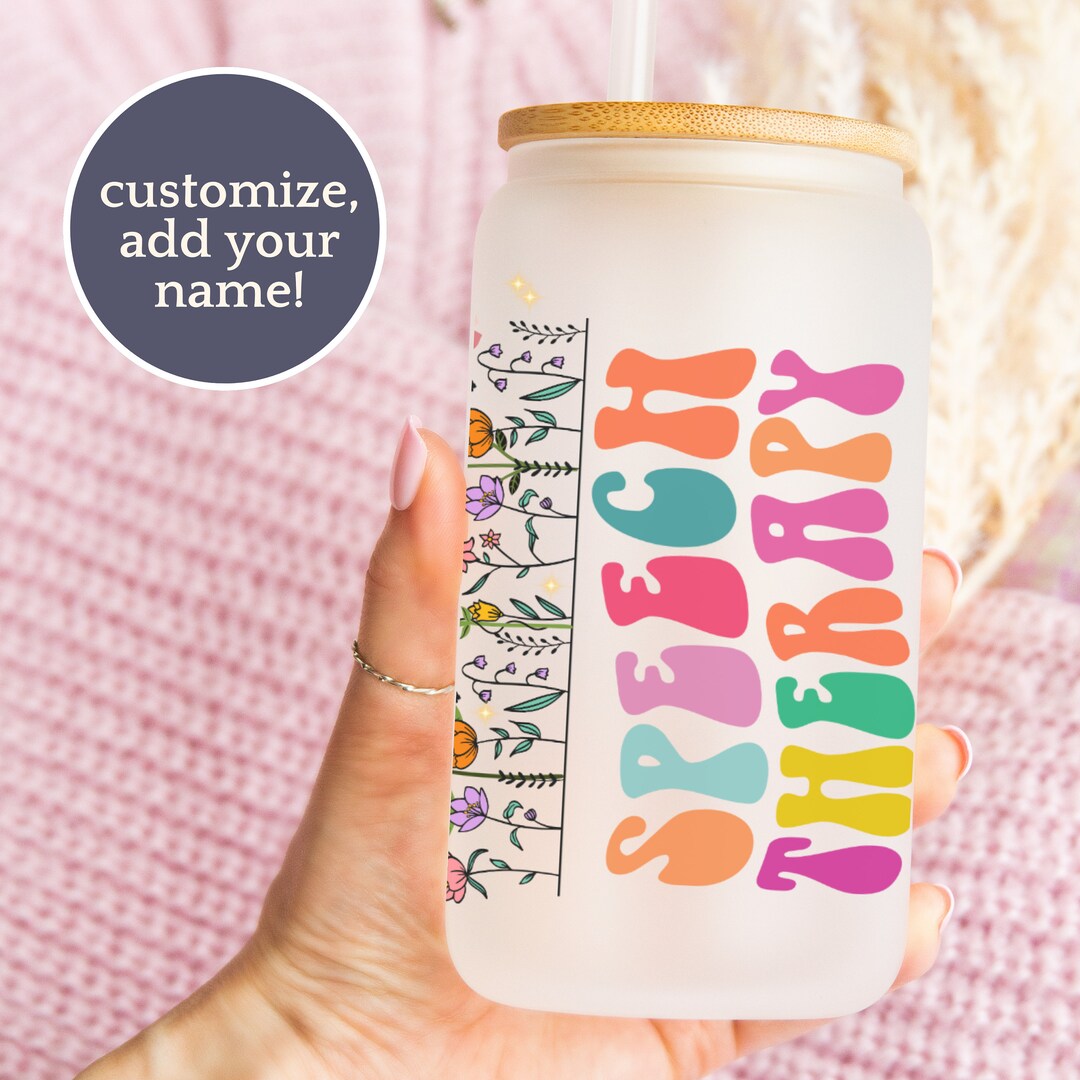 Speech Therapy Frosted Tumbler, Speech Therapy Glass Cup, Speech ...