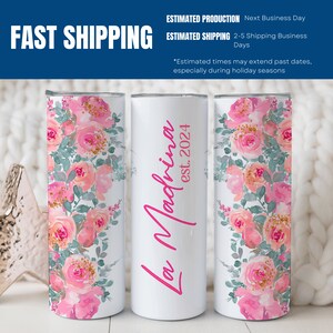 Madrina Gift, Personalized Madrina Tumbler for Godmother Gift, La ...