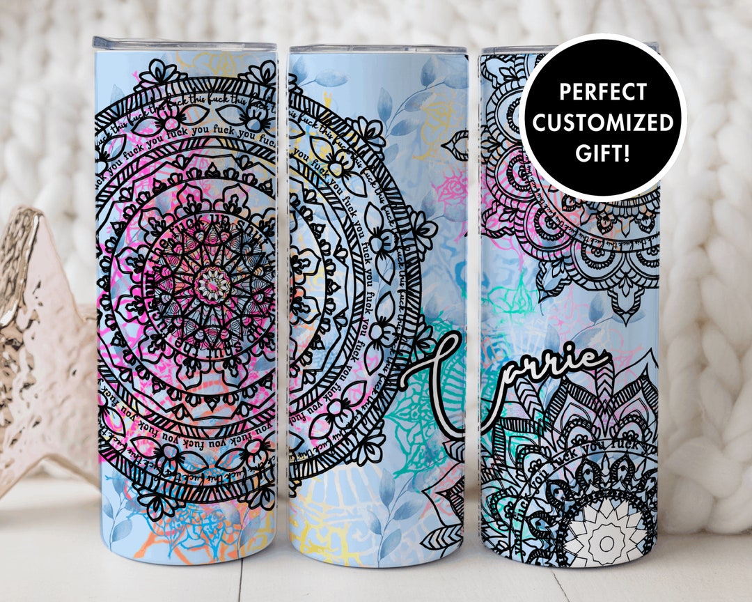 Curse Word Mandala Tumbler, Secret Swear Words Mandala Tumbler, Funny ...