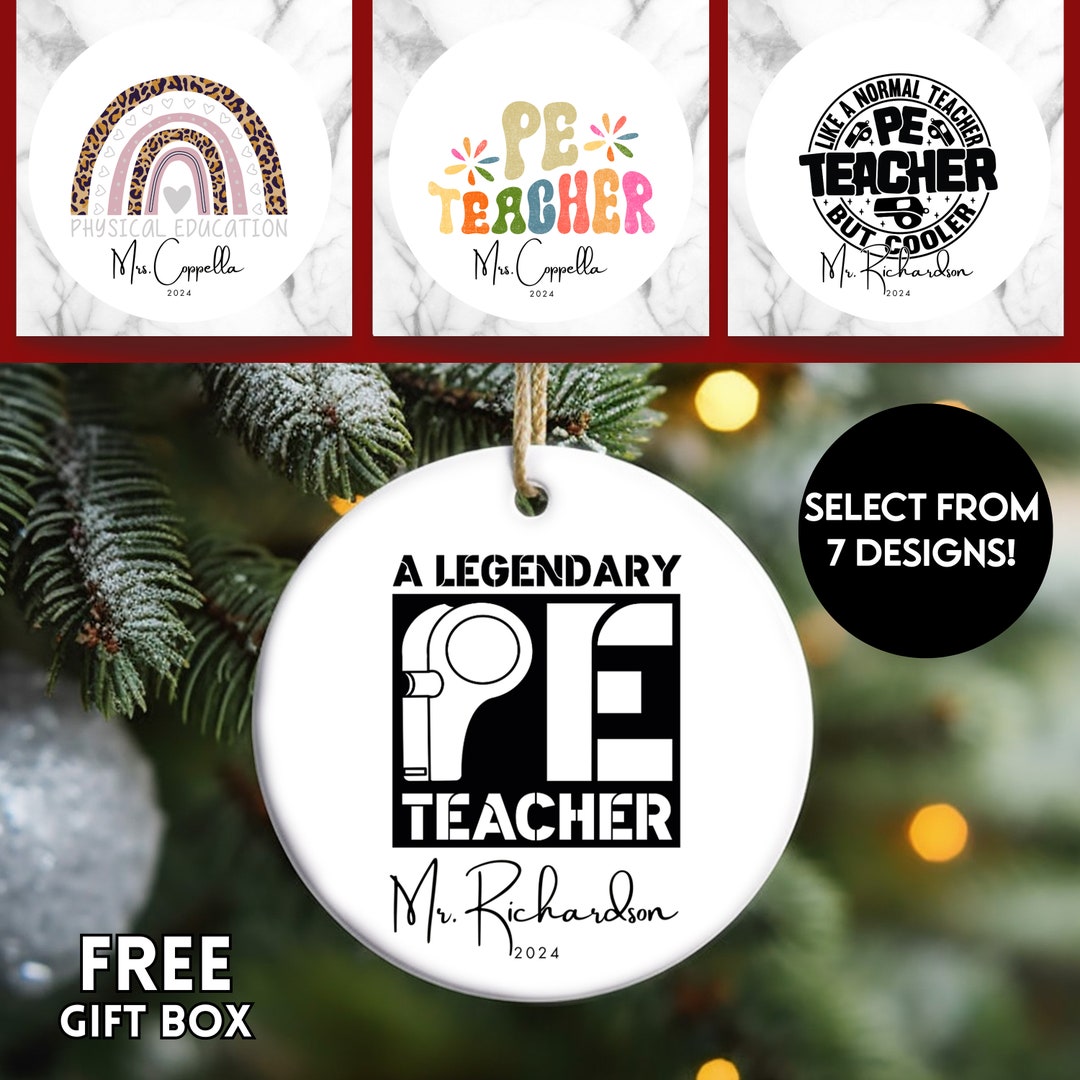 PE Teacher Ornament, Phyiscal Education Ornament, Keepsake for Gym ...